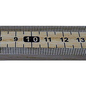 Double Sided Meter Stick - Hardwood Metric Meter Stick, Horizontal Reading & Protective Metal Ends - Eisco Labs