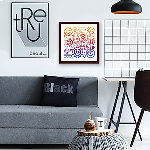 FINGERINSPIRE Gear Stencils for Painting 11.8x11.8 inch Steampunk Stencils Clock Gear Stencil Plastic Gears Pattern Stencil Reusable DIY Art and Craft Stencils for Painting on Wood Wall and Tile