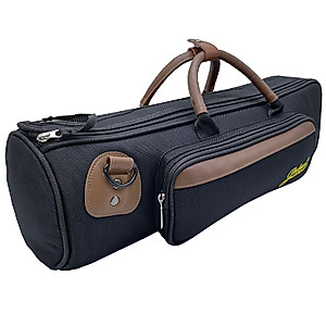 Xinlinke Professional Trumpet Gig Bag 1200D Water-resistant Oxford Cloth Soft Carrying Case 15mm Foam Cotton Padded with Adjustable Shoulder Strap