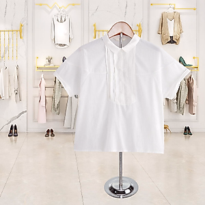 Lxmxgk Adjustable Adult T Shirt Display, Flexible Shoulder Stand, Coat Hanger Stand, Metal Clothing Display Rack Portable T Shirt Display Stand for Vendors, Garment Coat Holder for Retail Vendor(15in)