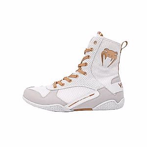 Venum "Elite Boxing Shoes - White/Gold, 10.5