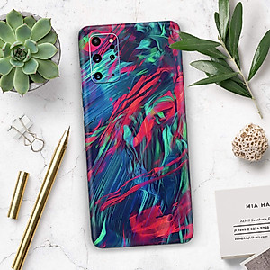 DesignSkinz Liquid Abstract Paint Remix V4 Protective Vinyl Decal Wrap Skin Cover Compatible with The Samsung Galaxy S20 (Screen Trim & Back Glass Skin)