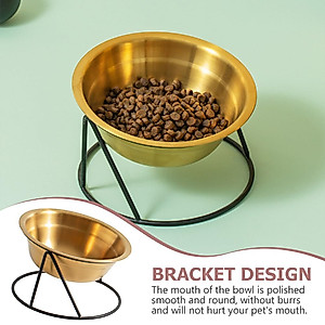 ULTECHNOVO Elevated Cat Bowls,Raised Cat Food Water Bowl with Stainless Steel,Porcelain Pet Dishes for Cats and Small Dogs