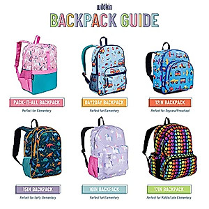 Wildkin 16-Inch Kids Backpack for Boys & Girls, Perfect for Elementary School Backpack, Features Padded Back & Adjustable Strap, Ideal Size for School & Travel Backpacks (Holographic)