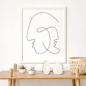 2 Pieces Art 3D Face Candle Human Face Shaped Candle Soy Wax Aesthetic Candle Abstract Scented Candle Poured Decorative Candle for Trendy Aesthetic Room Home Decor, White, 2 Styles