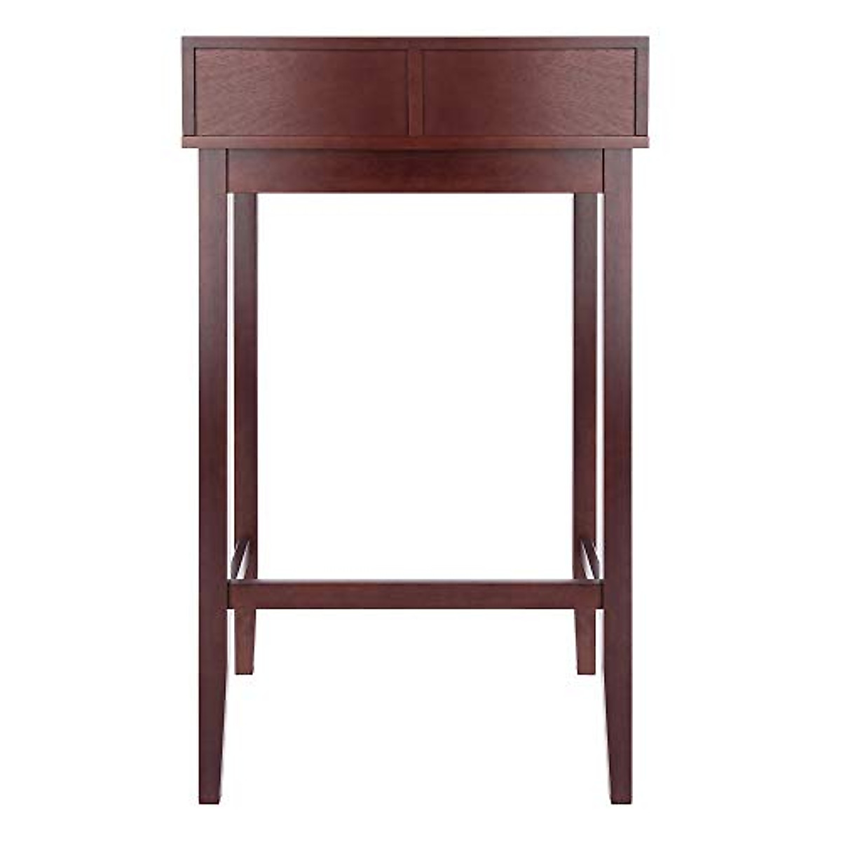 Winsome Brighton High Desk with 2-Drawer, Brown
