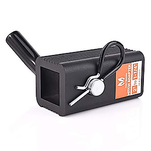 MICTUNING 2 inches Class III/IV to 1-1/4 inches Class I/II Trailer Hitch Receiver Adapter Set, 2 inches to 1.25 inches Reducer Sleeve Insert Converter with Hitch Pin and Clip