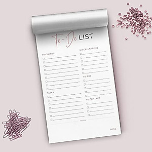 To-Do List Rose Gold Planner Notepad, 5.5 x 8.5 in. (To-Do List)