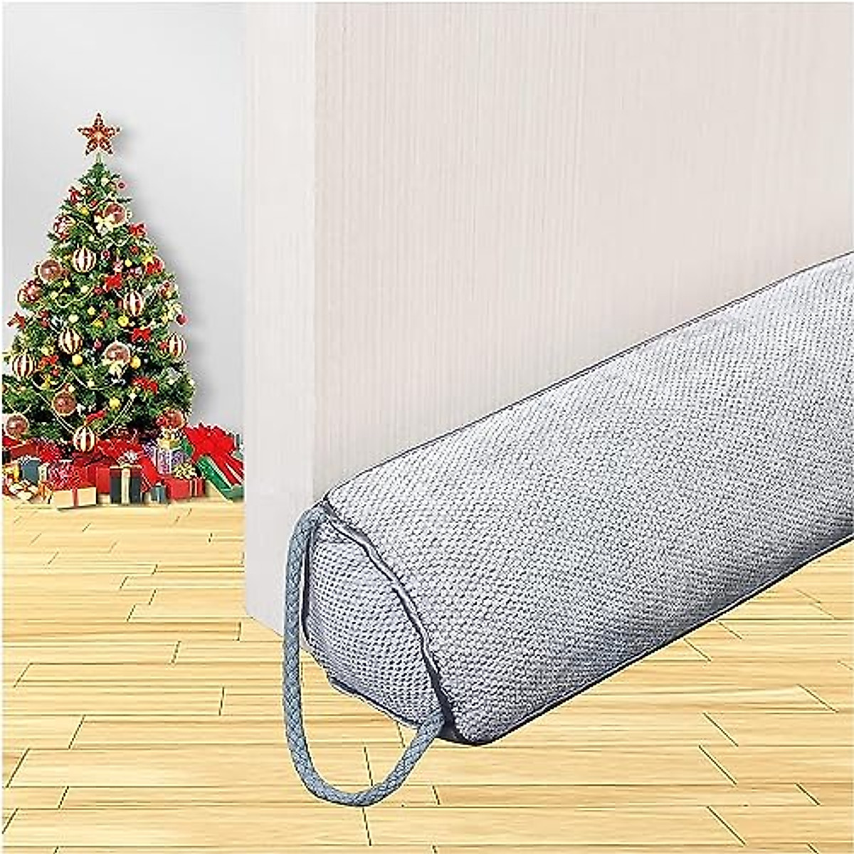 Triangle Under Door Draft Stopper Noise Blocker 36 Inches for Door Bottom Air Seal Insulation and Soundproof, Heavy Duty Weather Guard Snake Stripping, Gray