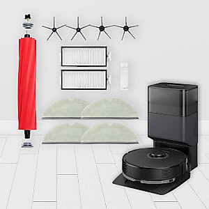 Home Times Accessories Roller Brush Knit Set for Roborock Q7Max+/Q7 Series Vacuum Spare Parts (4 Mop Pads+1 Main Brush+2 Hepa Filters+4 Side Brush) …