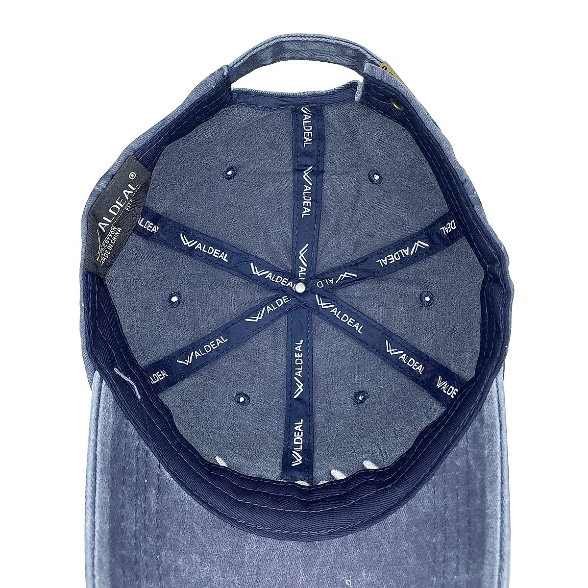 Waldeal Women's Embroidered Blessed Washed Cotton Dad Hat Low Profile Baseball Cap Navy