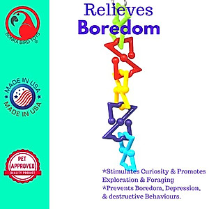 Bonka Bird Toys 3638 Z Link Small Bird Toy Conure Cockatiel Parakeet