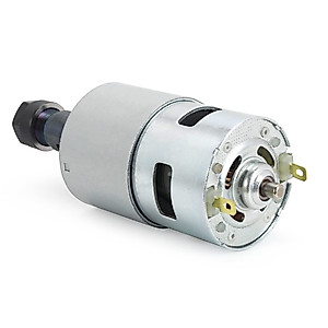 RATTMMOTOR DC Motor CNC 775 Spindle Motor 100W 12-24VDC 20000RMP + ER11 Collet for DIY Mini CNC Router 3018 3018Pro 3018Pro-Max 3018Pro-N 1610 1610Pro Engraving Router Milling Machine