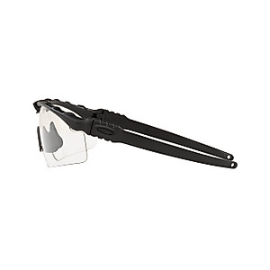 Oakley Men's OO9146 SI Ballistic M Frame 3.0 Rectangular Sunglasses, Matte Black/Clear, 32 mm