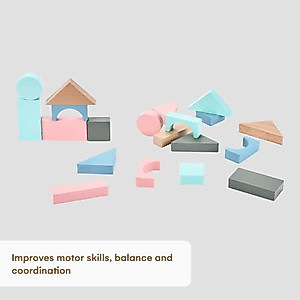 Childlike Behavior Premium Wooden Baby Walker - Baby Push Walker with Wheels - Walker for Baby Boy & Girls - Push Toy with Building Blocks for Babies, Toddler Kids - Car Cart Learning Step Walking