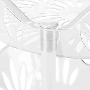 Kitchen Details 4 Tier Large Basket Shelf | Round | Storage & Organizer | Kitchen | Bathroom | Laundry Room | Office | Good for Food and Kitchen Supplies | White