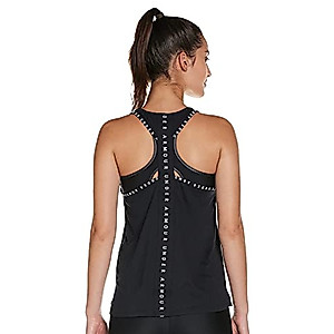 Under Armour Women's Knockout Tank Top , Black (001)/White, Medium