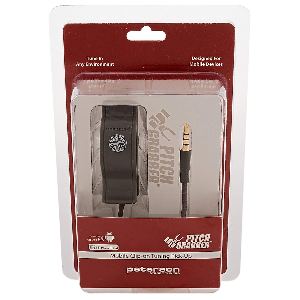 Peterson Tuners Pitch Grabber Mobile Active Clip-On Pickup for Use with Mobile Instrument Tuning Apps