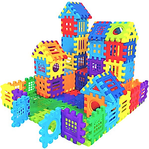 KUTOI Building Blocks – 100-piece Kids Builders Blocks Set with Storage Bag – Interlocking Building Blocks for Toddlers and Kids – Fun and Educational Toy Building Set for Skill Development
