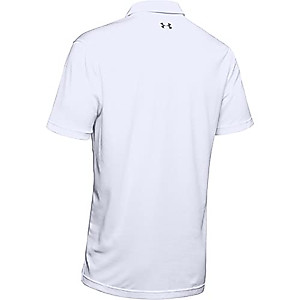 Under Armour mens Tech Golf Polo , White (100)/Graphite , Medium