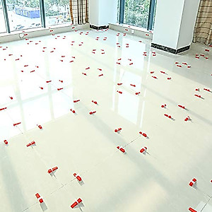 Tile Leveling System Tiles Leveler Spacers - Lippage free tile and stone installation for PRO and DIY - 400-Piece Leveling Spacer Clips (1/8 Inch)
