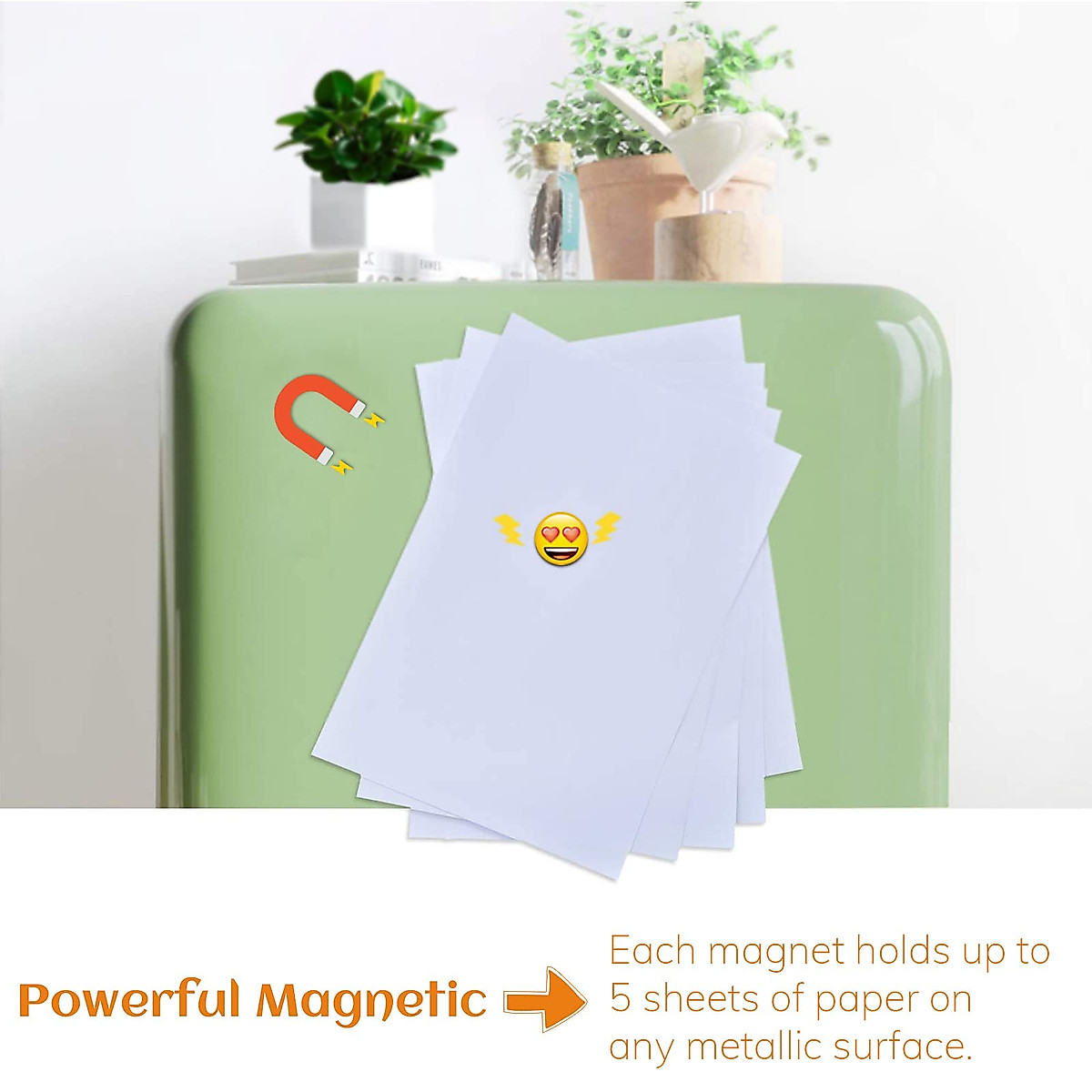 MORCART 54PCS Fridge Magnets, Cute Emoji Locker Magnets, Decorative Refrigerator Magnetic Board Cabinets Classroom Office Cubicle School Funny Smiley Gifts for Adults (3cm)