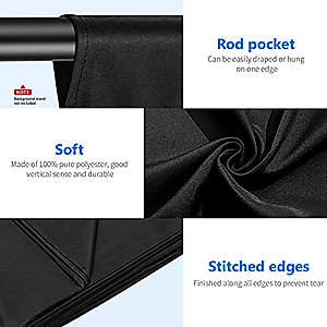 NEEWER 6x9 feet/1.8x2.8m Photo Studio 100% Pure Polyester Collapsible Backdrop Background for Photography, Video and Television (Backdrop Only) - Black