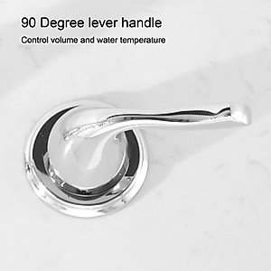 RKF Faucet- Replacement Lever Handles with Valve Faucet Accessory Faucet Parts Faucet Kit Chrome B07