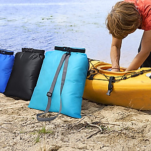 Waterproof Dry Bag Set 15 L+ 8 L +5 L+4 L+3 L+ 2 L Lightweight Sacks and Long Adjustable Shoulder Strap for Kayaking, Rafting, Boating, Hiking, Camping (Colorful, 6 Pcs)