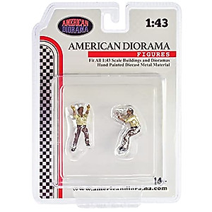 American Diorama 4X4 Mechanics 2 Piece Diecast Figure Set 3 for 1/43 Scale Models AD43003