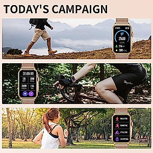 SYEEKOM Smart Watch for Women (Answer/Make Call) 1.57" HD Fitness Tracker Smart Watch with Heart Rate Oxygen Saturation and Sleep Monitoring, IP68 Waterproof Watch for Android and iOS
