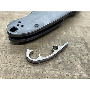 Metonboss Brushed Titanium Gear BACKSPACER for Spyderco PARA 3 (Brushed)
