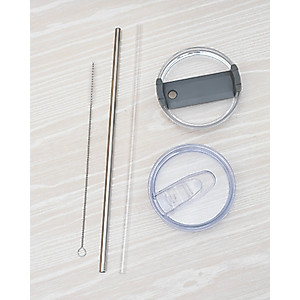 SIPSLEAK 40 Oz Tumbler with Handle and Straw – Stainless Steel Insulated Tumblers with 2 Lids, 2 Straws, Straw Brush – Portable and Reusable Coffee Tumbler Travel Coffee Mug Keeps Hot and Cold