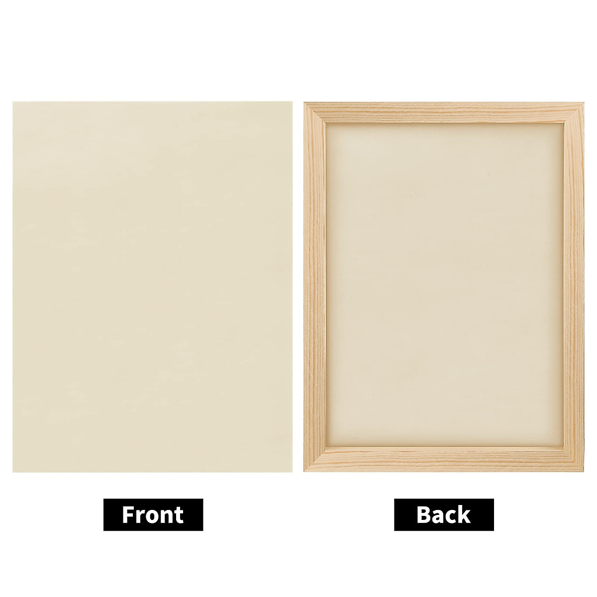 ADXCO 8 Pack Wood Panels 9 x 12 inch Wooden Canvas Board Unfinished Wooden Panel Boards for Painting, Arts, Pouring Use with Oils, Acrylics