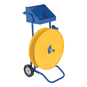 Vestil STRAP-PS-HD Steel Strapping Cart with Powder Coat Finish, 24-7/8" Width, 43" Height, 20-1/2" Depth