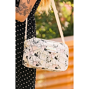 Petunia Pickle Bottom Companion Diaper Clutch with Fold-Out Changing Pad, For On-The-Go Parents, Fits Baby Essentials, Lightweight & Easy To Clean (Shimmery Minnie Mouse)