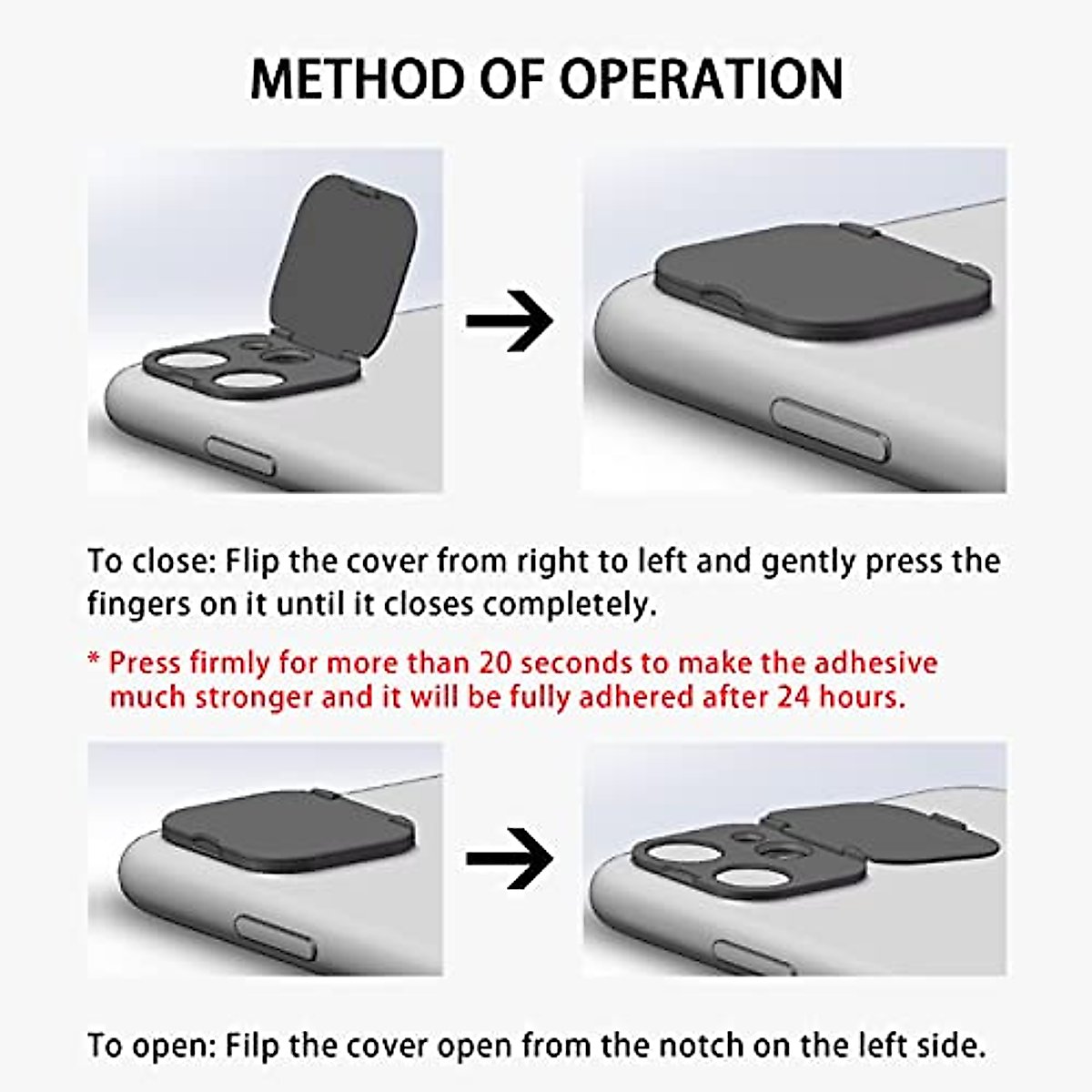 EYSOFT Privacy Cover Compatible for 13 Pro/iPhone 13 Pro Max with Front Camera Cover,Protect Privacy and Security But Not Affect Facial Recognition（2Pack）