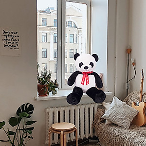 LOVOUS Super Soft Giant Stuffed Animal Panda Bear Plush Toy Gifts Kids, 5.2ft(62")