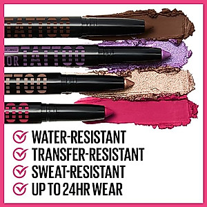 MAYBELLINE Color Tattoo Longwear Multi-Use Eye Shadow Stix, Eye Makeup, I am Shining (Light Pearl Shimmer)