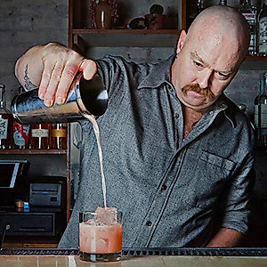 Stainless Steel Cocktail Shaker 2 Piece 18oz Unweighted & 28oz Weighted Professional Bartender Boston Shaker Drink Mixer for Bartending Essential Bar Tools - BLACK