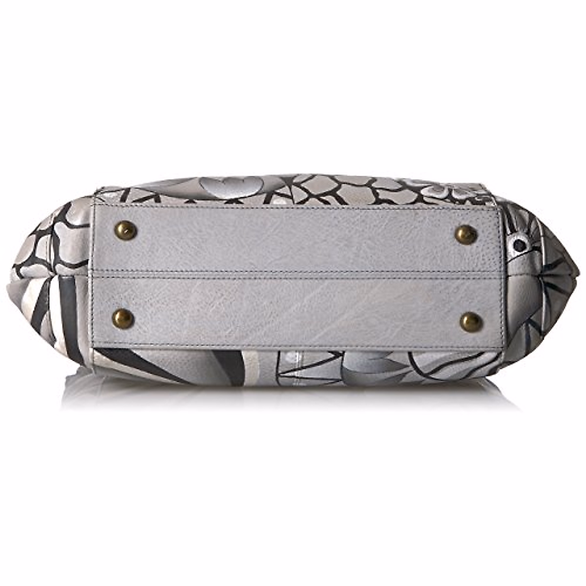 Anna by Anuschka womens genuine Top Handle Handbag, Patchwork Pewter, One Size US