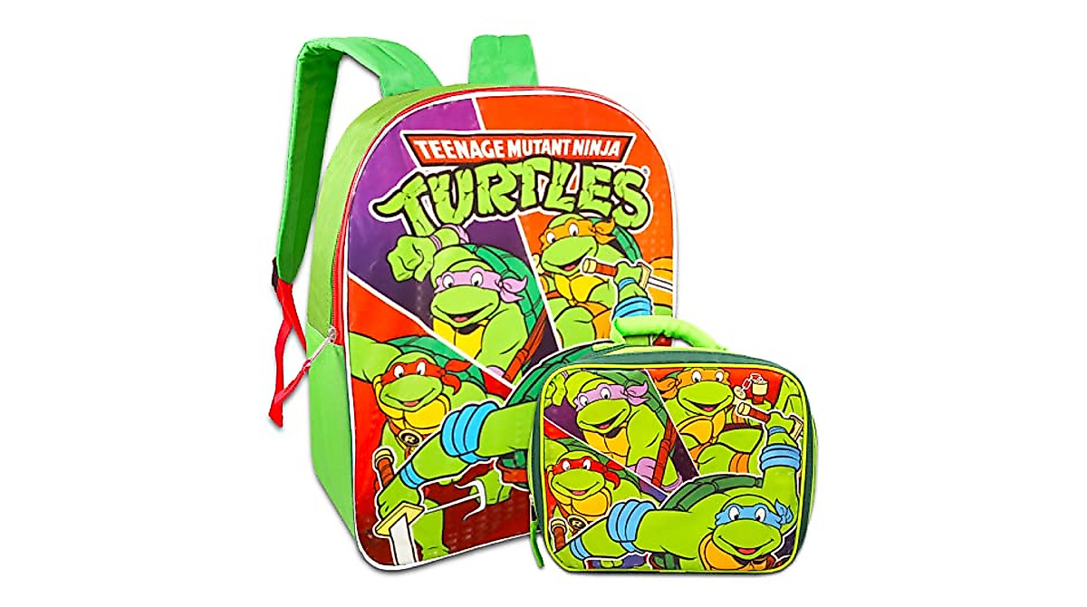 Teenage Mutant Ninja Turtles Backpack & Lunch Box Set for Kids