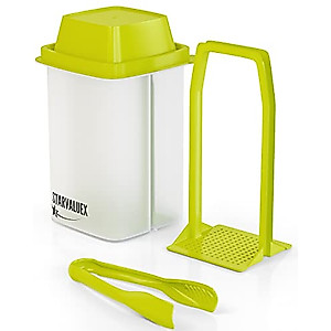 Pickle Pal Pickle Container with Strainer | Jalapeno Container with Pickle Grabber | Pickle Jar with Strainer Flip for Olives, Fruit, Veggie Containers | Pickle Holder 40 oz | Chamoy Pickle Kit