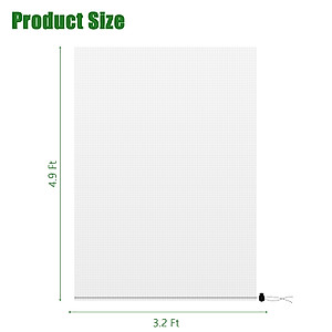 TMFsode 3 Pack Insect Bird Barrier Mesh Netting with Drawstring, 4.9 Ft x 3.2 Ft Blueberry Bush Netting, Protective Garden Mesh Plant Covers for Tomatoes, Fruit Tree, Flowers, Vegetables