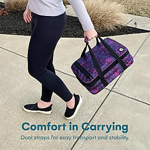 VP Home Double Casserole Insulated Travel Carry Bag (Henna Tattoo) for Trip Birthday Party, Mother's Day, Holiday, Christmas Day, Grocery Store, Supermarket, Outdoor Picnic etc