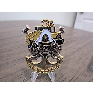 United States Navy Ask The Chief 3 Skulls Chief Petty Officer Challenge Coin