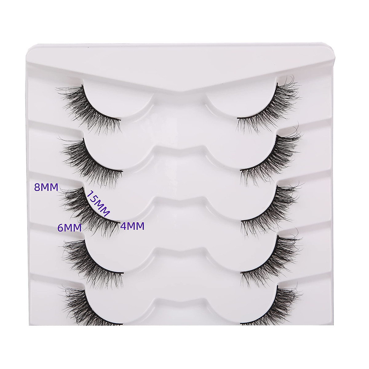 GMAGICTOBO Fluffy Half Lashes Wispy Short False Eyelashes Natural Look Cat Eye Lashes Pack 3D Criss-Crossed Lashes Strips 7 Pairs Multipack