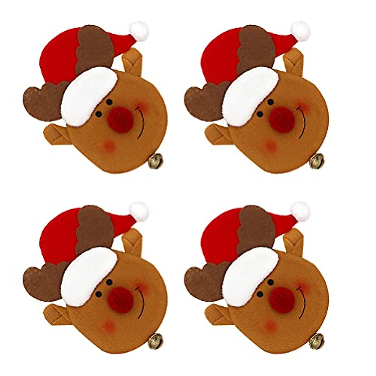 4pcs Christmas Themed Cutlery Holders Exquisite Cutlery Bags Desktop Decors Decor for Celebration Party