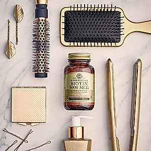 Solgar Biotin 5000 mcg, 100 Veg Caps - Promote Healthy Skin, Nails & Hair - Supports Energy Production, Protein, Carbohydrate & Fat Metabolism - Vitamin B - Non GMO, Vegan, Gluten Free - 100 Servings