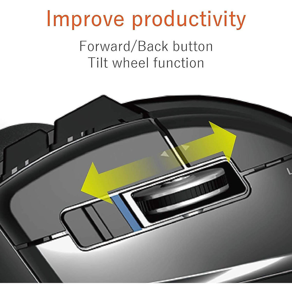 Elecom M-DT1DRBK Wireless 8-Button Tilt Mouse